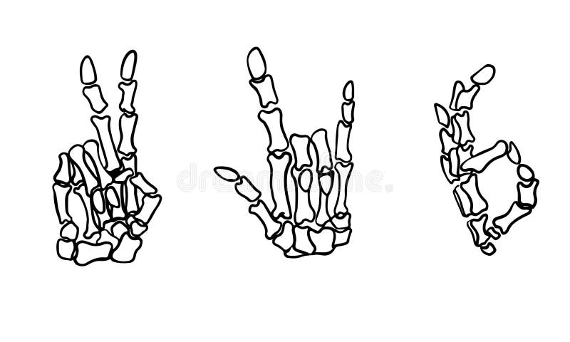 Graphic Skeleton Bone Hands Stock Illustrations – 288 Graphic Skeleton ...