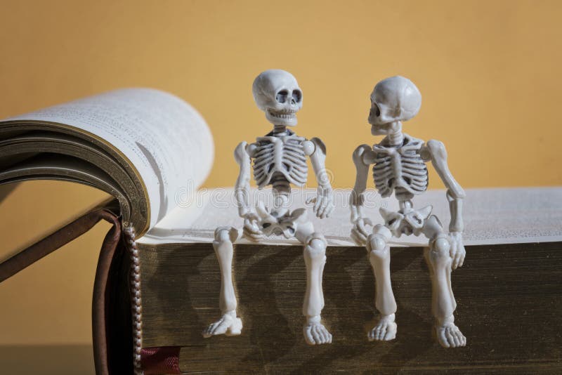 Skeleton book stock image. Image of human, dead, design - 75376243