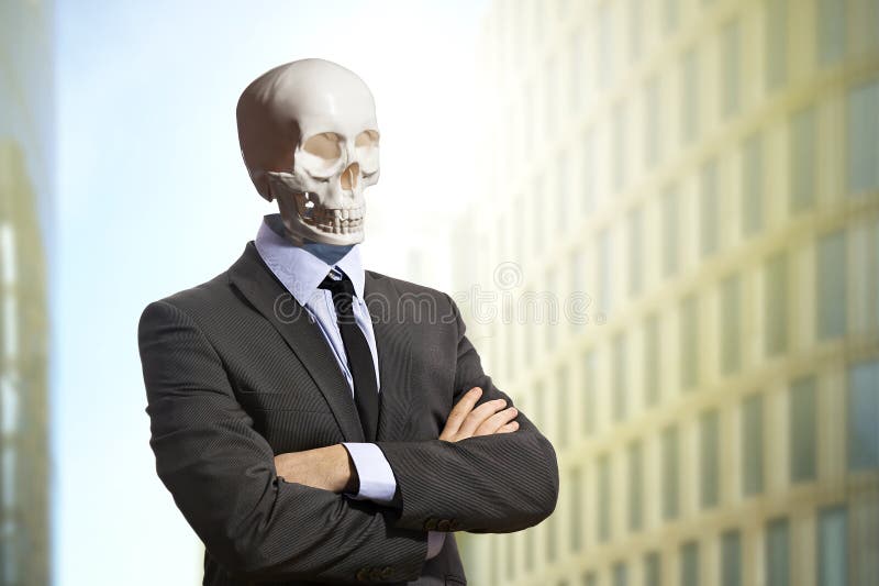 Skeleton in business suit stock photo. Image of nasty - 62687226