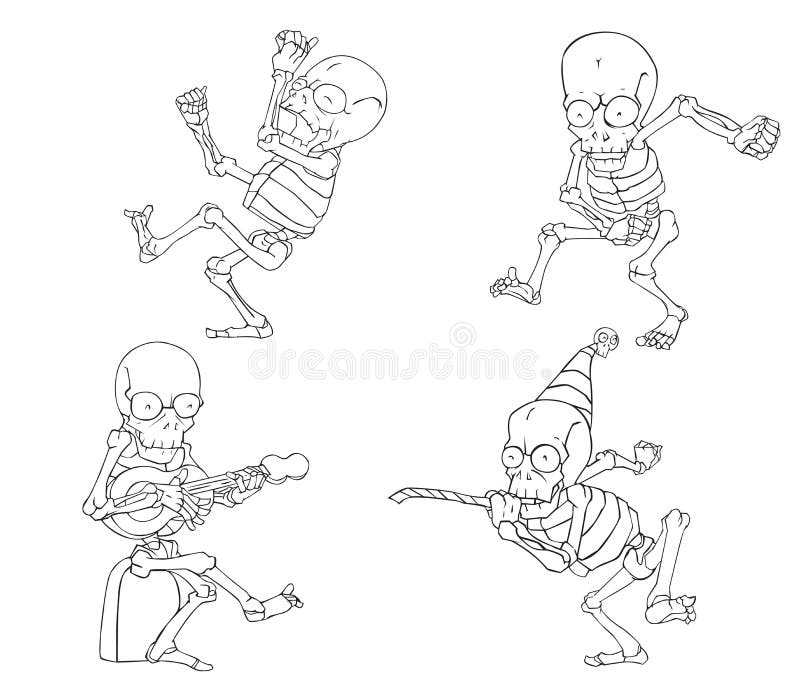 Skeleton Character Vector. Monster in Halloween Stock Vector ...