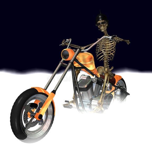 Skeleton Chopper 1 stock illustration. Illustration of halloween - 1970395