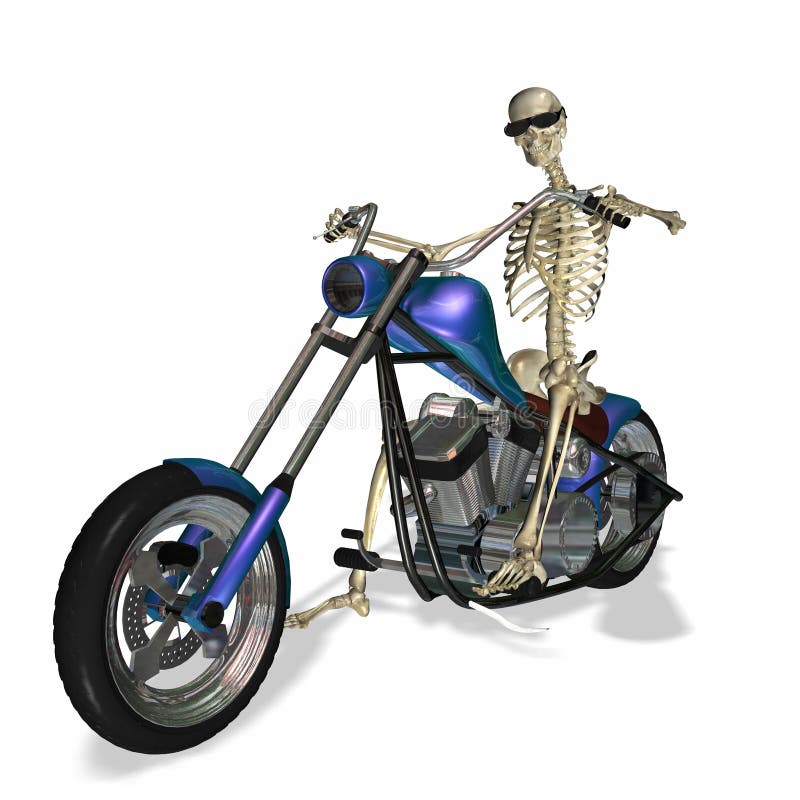 Skeleton Chopper 2 stock illustration. Illustration of october - 1970391