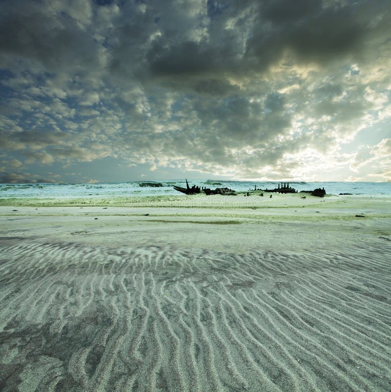 Skeleton coast Namibia stock photo. Image of attraction - 16689574