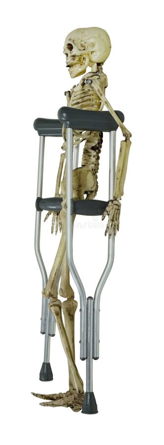 Skeleton on Crutches stock photo. Image of healthcare - 21600258