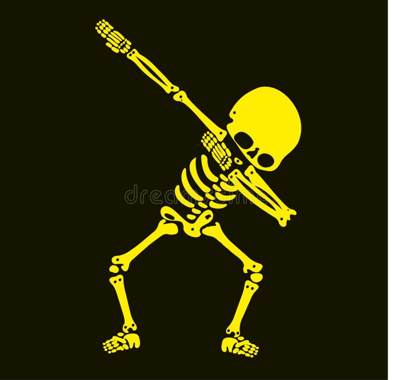 Skeleton dab stock illustration. Illustration of latest - 213756506