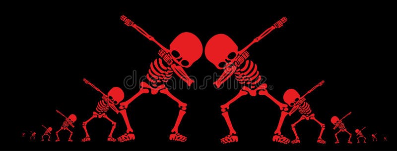 Skeleton dab stock illustration. Illustration of cartoon - 213750343