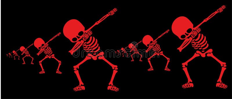 Skeleton dab stock illustration. Illustration of cartoon - 213751670