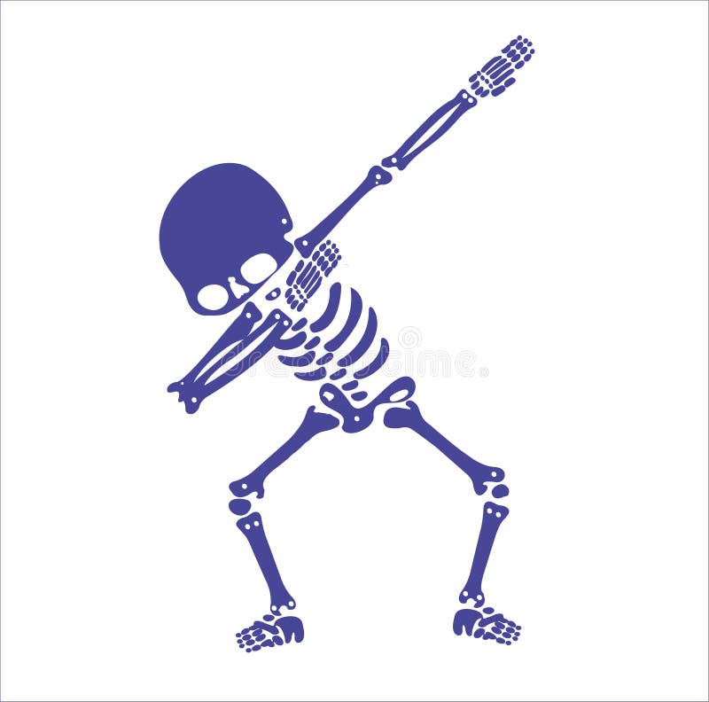 Skeleton dab stock illustration. Illustration of meme - 213756067