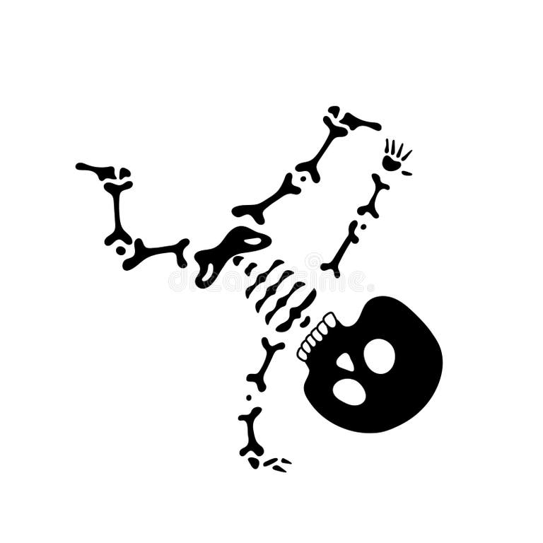Skeleton Dancing Breakdance Isolated Vector Illustration Stock Vector ...