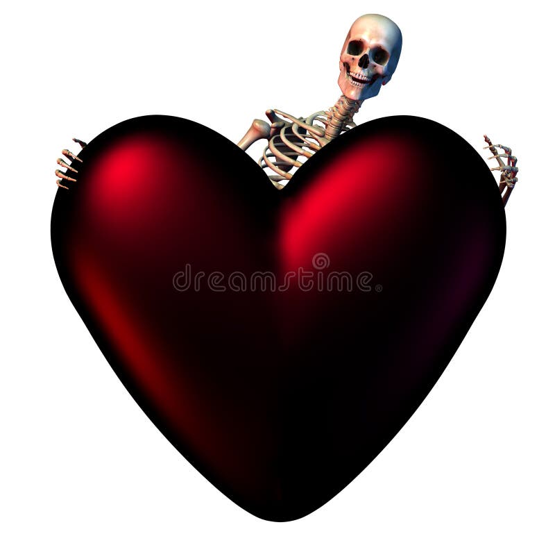 Skeleton with Dark Heart - Includes Clipping Path Stock Illustration ...