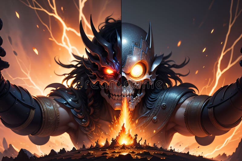 Two Faced Skeleton Stock Illustrations – 1 Two Faced Skeleton Stock ...