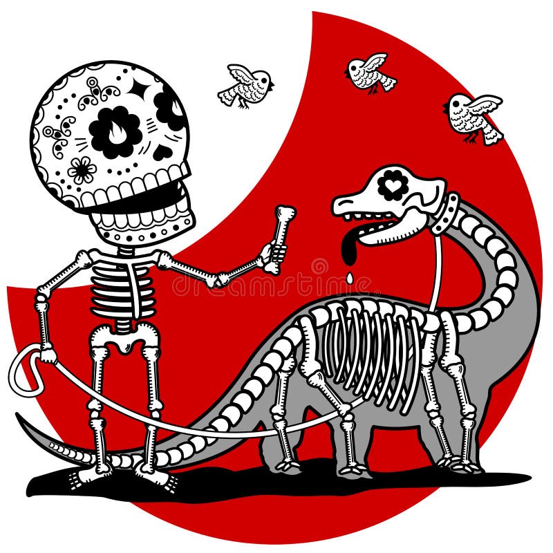 Skeleton Dino stock illustration. Illustration of dinosaur - 54324665