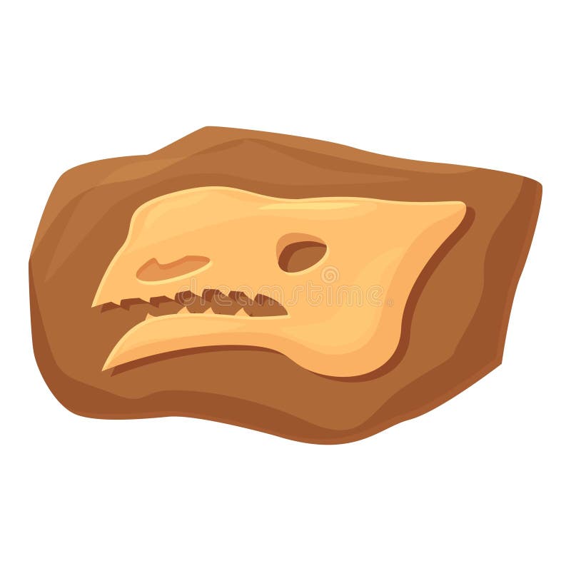 Skeleton Dinosaur Icon Cartoon . Bone Mud Layer Stock Illustration ...