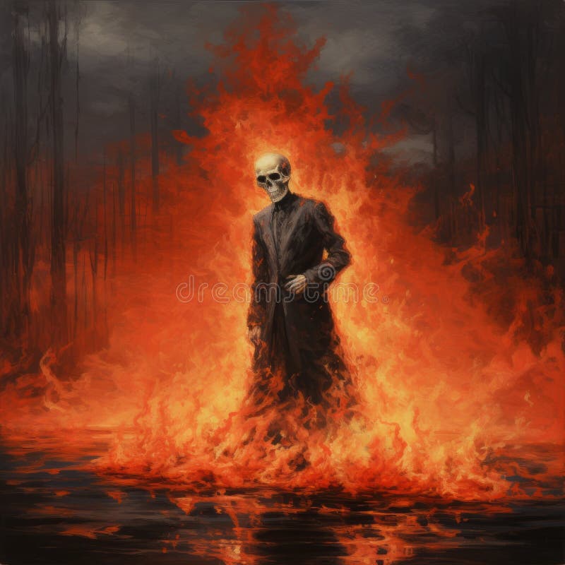 Whistlerian Commission: Moody Figurative Digital Painting of Skeleton ...