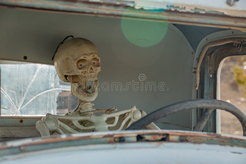 Skeleton Driver stock photo. Image of steering, transport - 229572764