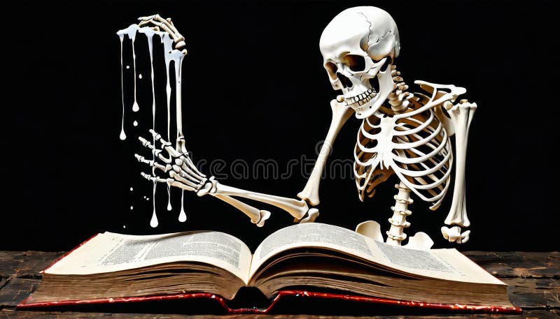 Skeleton Engaged in a Dripping Experiment Stock Photo - Image of ...