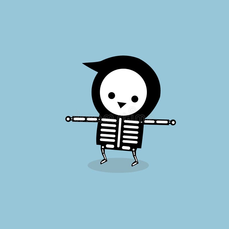 Skeleton, flat design stock illustration. Illustration of humor - 69686586