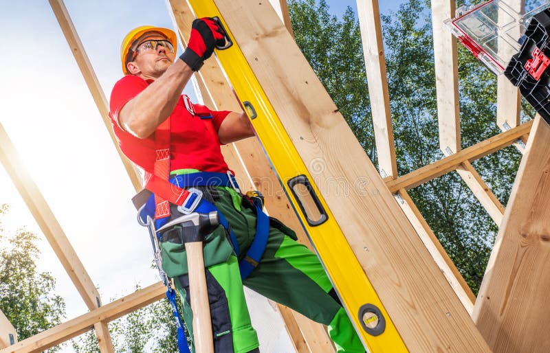 Skeleton Frame Worker with Large Spirit Level Level Accuracy Stock ...