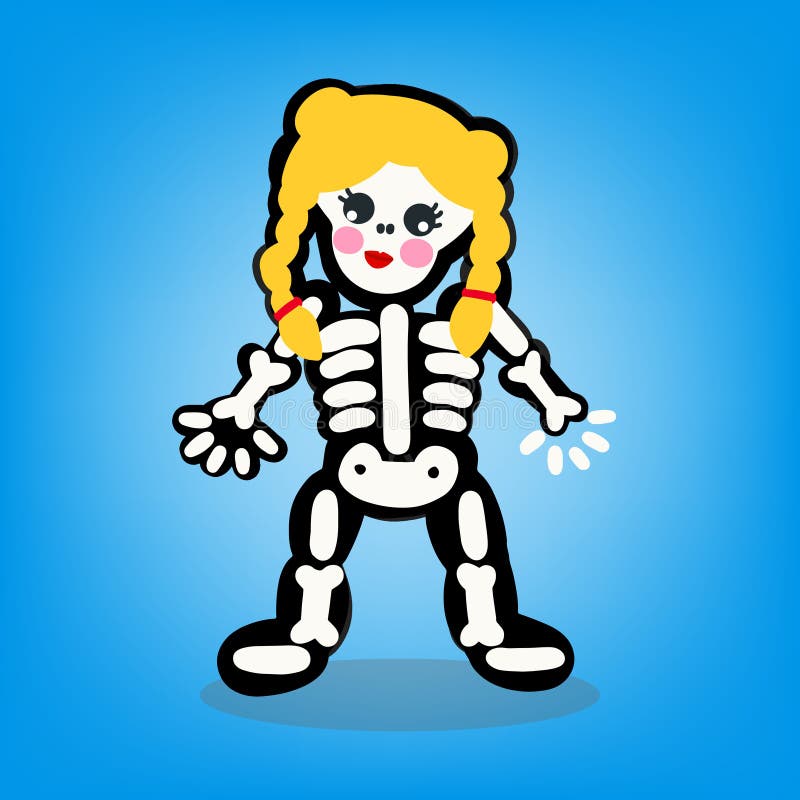 Skeleton Ghost of Woman, Halloween Character Stock Illustration ...