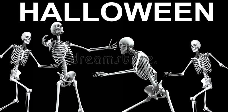 Halloween Xray Bone stock illustration. Illustration of posing - 3318423