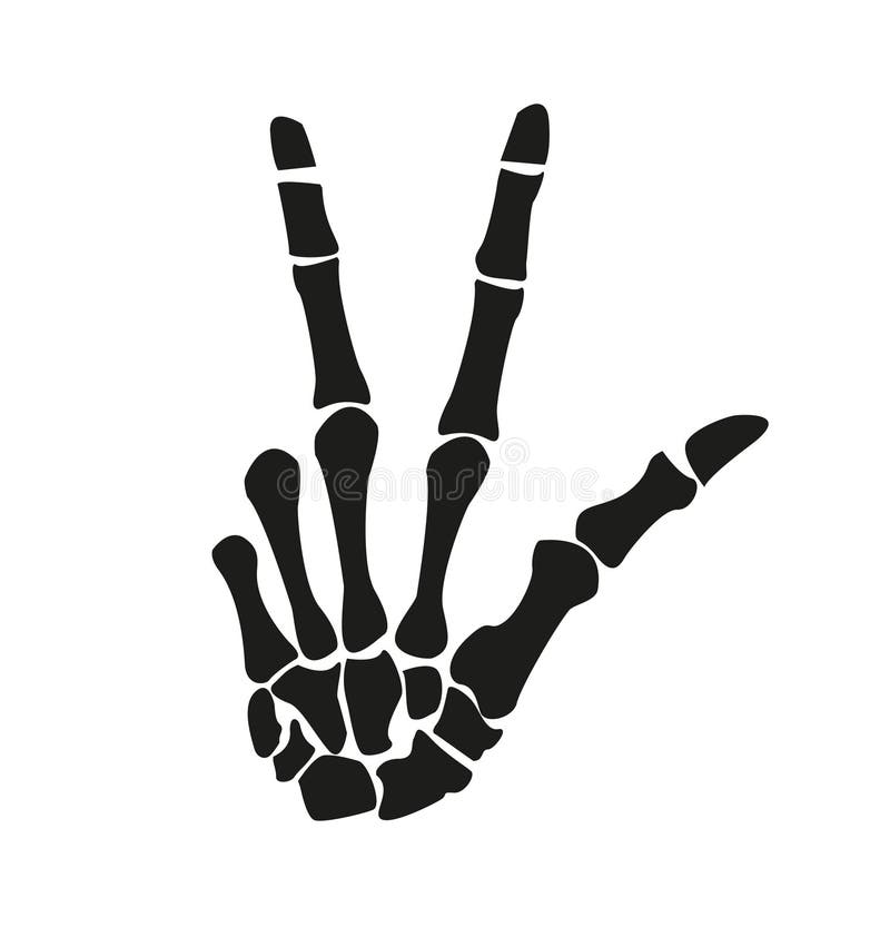 Skeleton Hand Sign Language