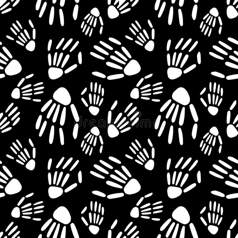 Skeleton Hand Pattern. Bones Pattern. Vector Stock Vector ...