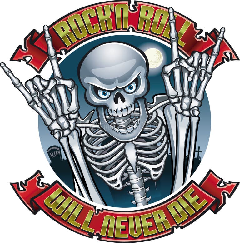 Rock Horn Sign Skeleton Stock Illustrations – 51 Rock Horn Sign ...