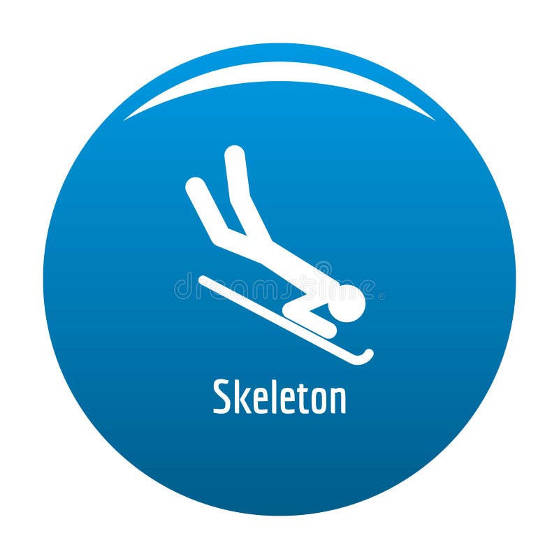 Skeleton icon blue stock illustration. Illustration of winter - 123298361