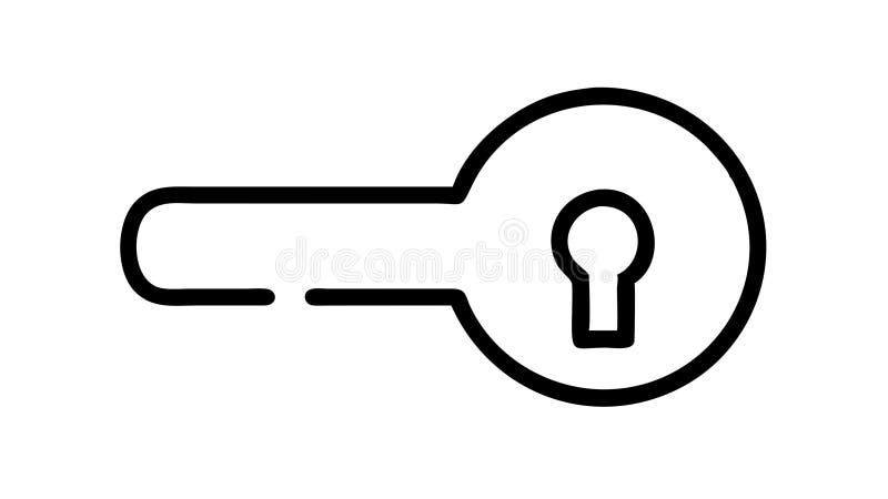 Skeleton Key Keyhole Icon for Access Security, Vector Design Generative ...