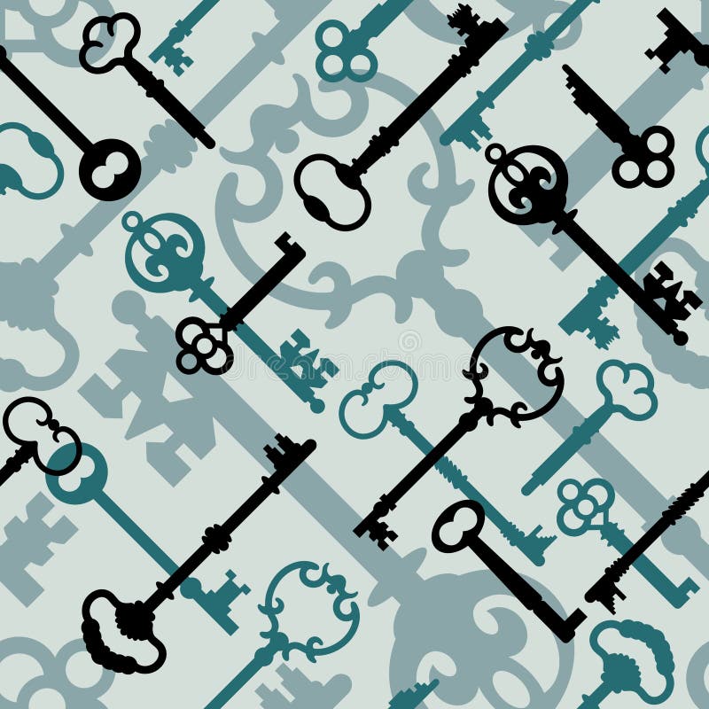 Skeleton Keys Silhouette stock vector. Illustration of latchkey - 2572752