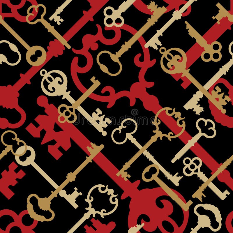 Skeleton Keys Silhouette stock vector. Illustration of latchkey - 2572752