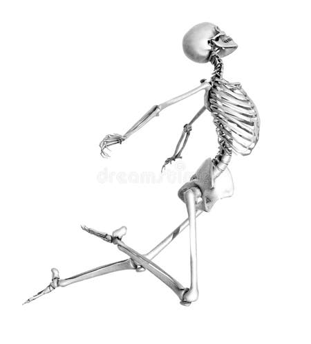 Skeleton Leaping - Pencil Drawing Style Stock Illustration ...
