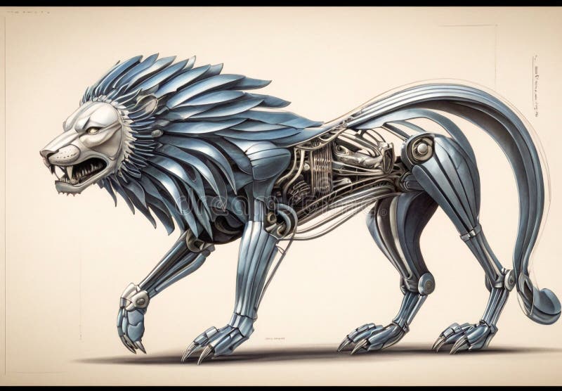 Skeleton of a Lion stock illustration. Illustration of cartoon - 386835777