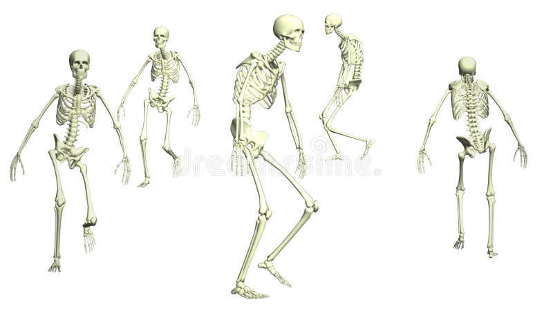 Skeleton Marching in a Circle. Animation Footage Stock Video - Video of ...