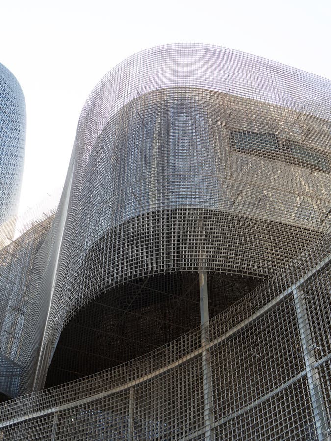 Skeleton of Modern Building Made of Curved Sheets of Welded Wire Mesh ...
