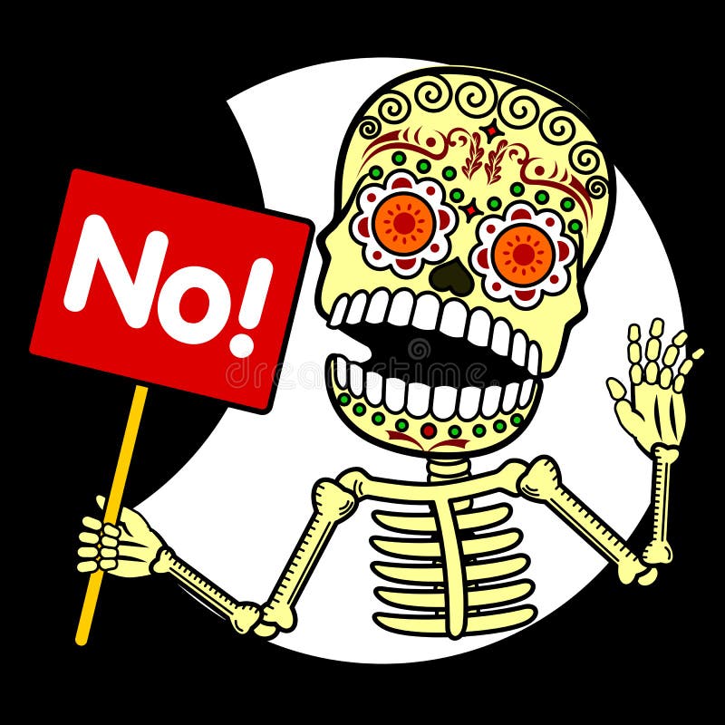 Skeleton exclamation mark stock illustration. Illustration of movement ...