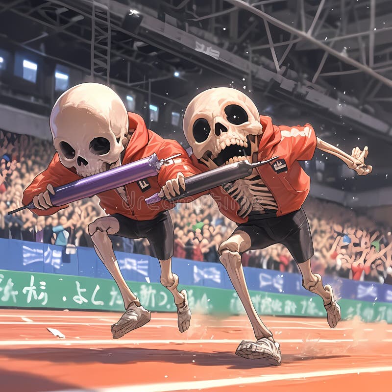 Skeleton Olympic Run stock illustration. Illustration of track - 310393885