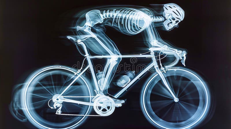 A Skeleton Riding a Bike with a Helmet on Stock Photo - Image of person ...
