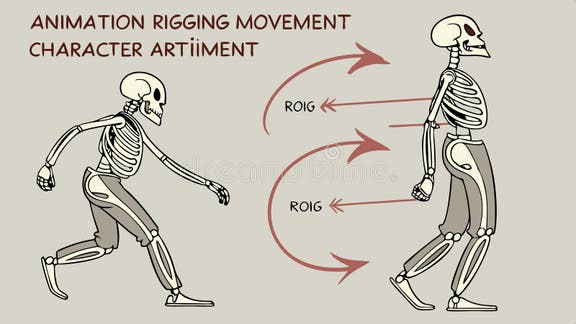 Skeleton Rigging Animation, Character Movement and 3D Animation Art ...