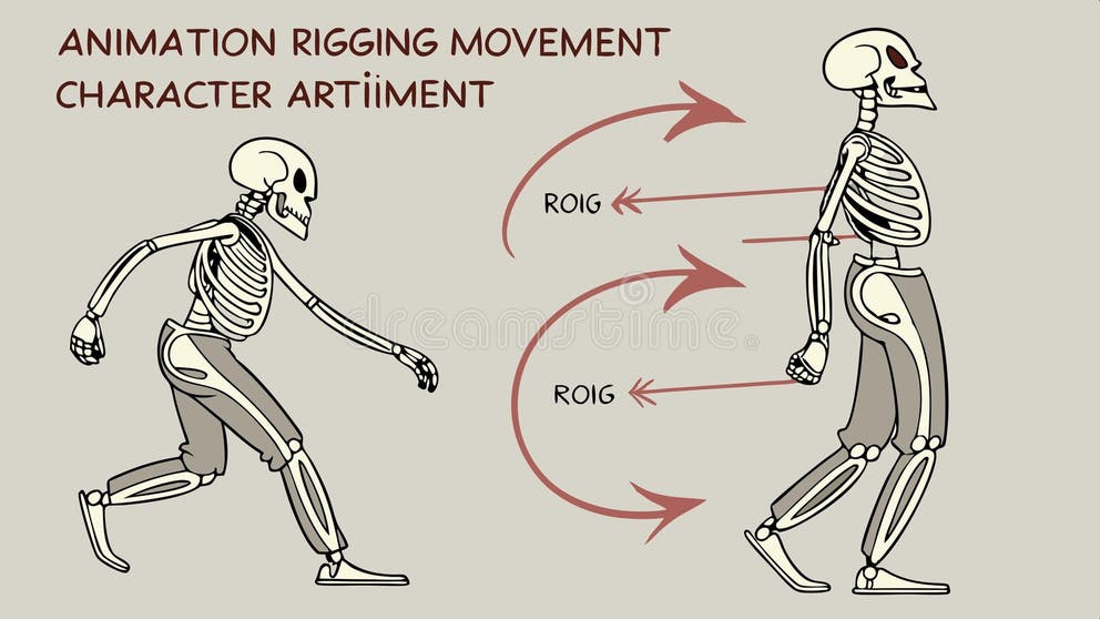Skeleton Rigging Animation, Character Movement and 3D Animation Art ...