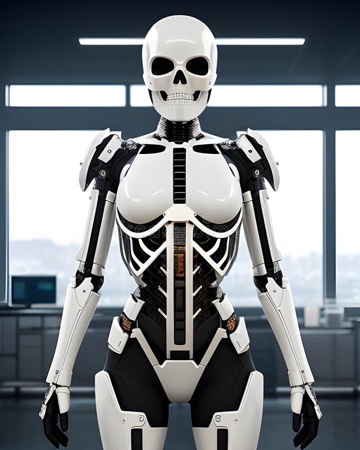 Skeleton robot stock illustration. Illustration of cartoon - 293199062