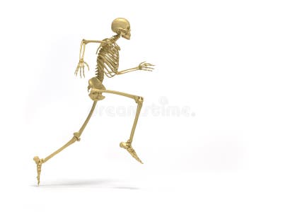 Skeleton running stock illustration. Illustration of sport - 16486301