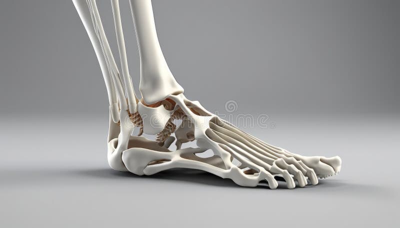 A Skeleton S Foot with Bones and Muscles Stock Illustration ...