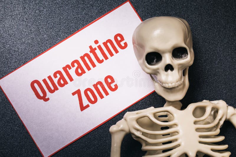 Skeleton and a Sheet of Paper with the Inscription Stock Image - Image ...