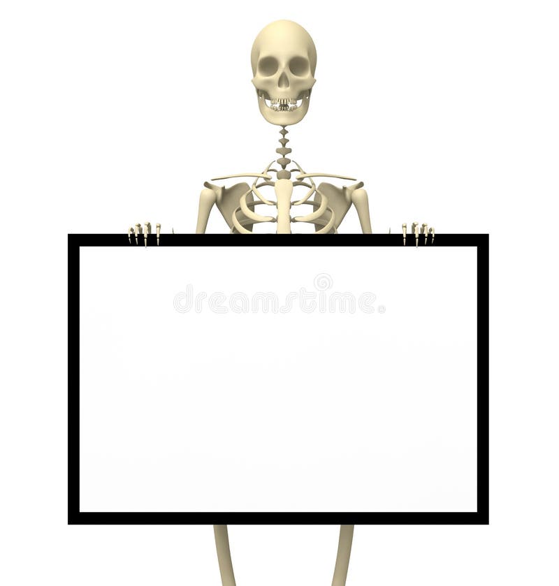 Skeleton Sign one stock illustration. Illustration of white - 50359137
