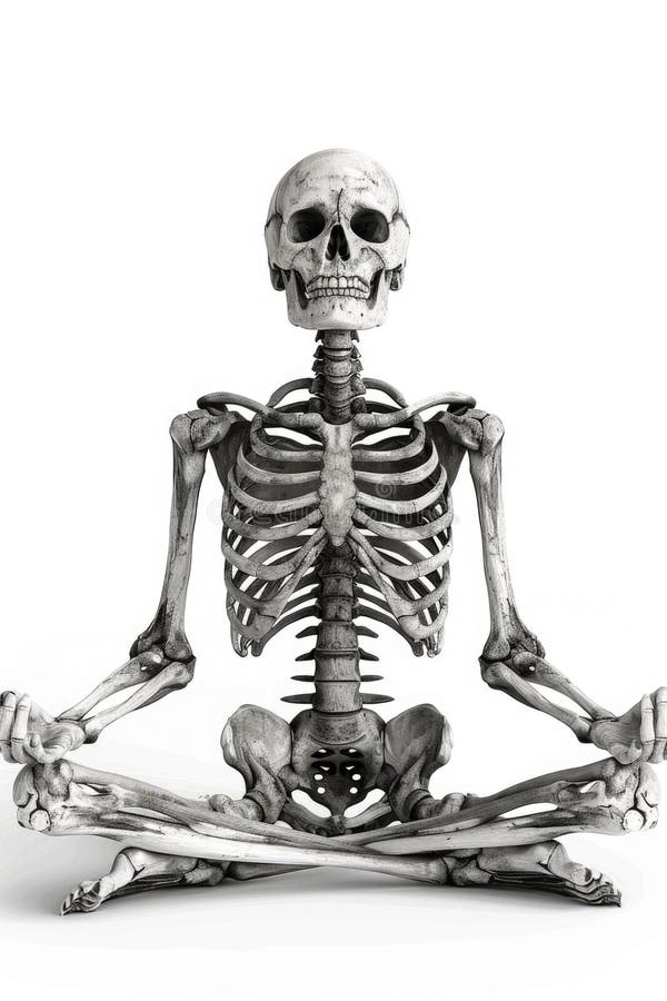 A Skeleton Sits in a Yoga Pose, Providing an Unexpected Twist on ...