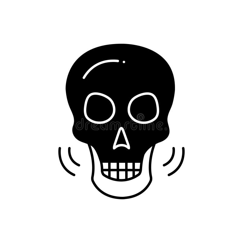 Black Solid Icon for Skeleton, Osteology and Skeleton Stock Vector ...