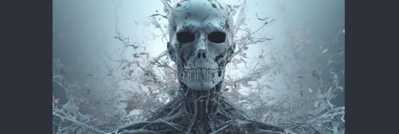 A Skeleton is Standing in a Field of Grass. Generative AI Image. Stock ...