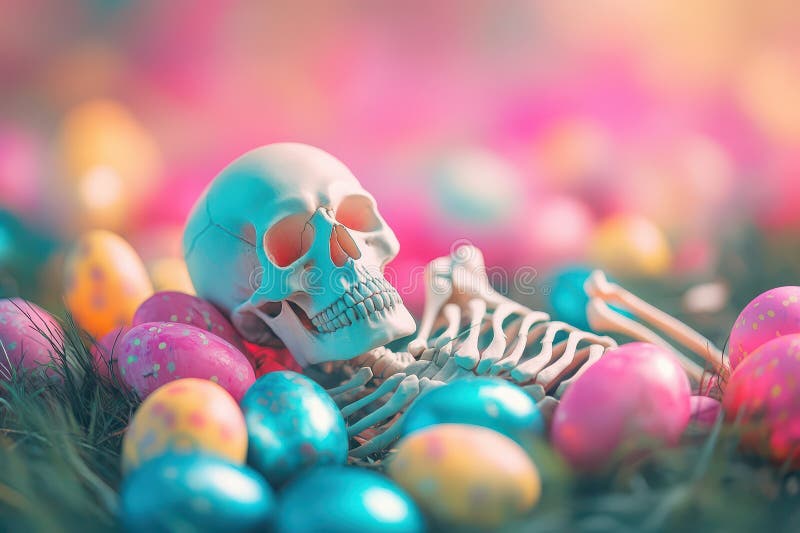 Skeleton Colorful Easter Eggs Stock Photos - Free & Royalty-Free Stock ...
