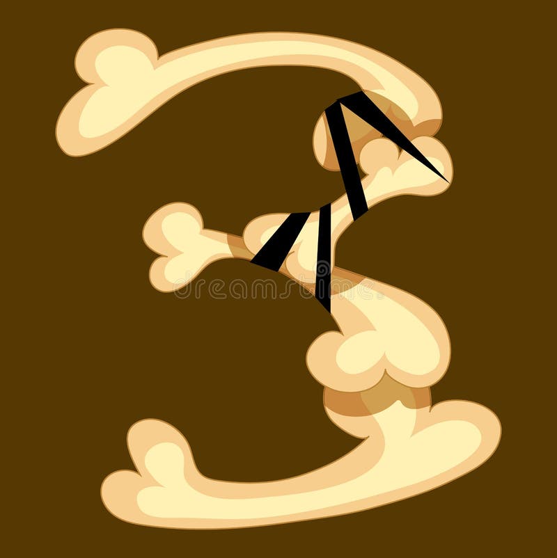 Skeleton 3 Three Made of Bones Vector Illustration Stock Vector ...